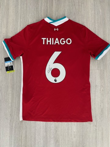 Thiago's Liverpool FC 2021 Signed Shirt - CharityStars