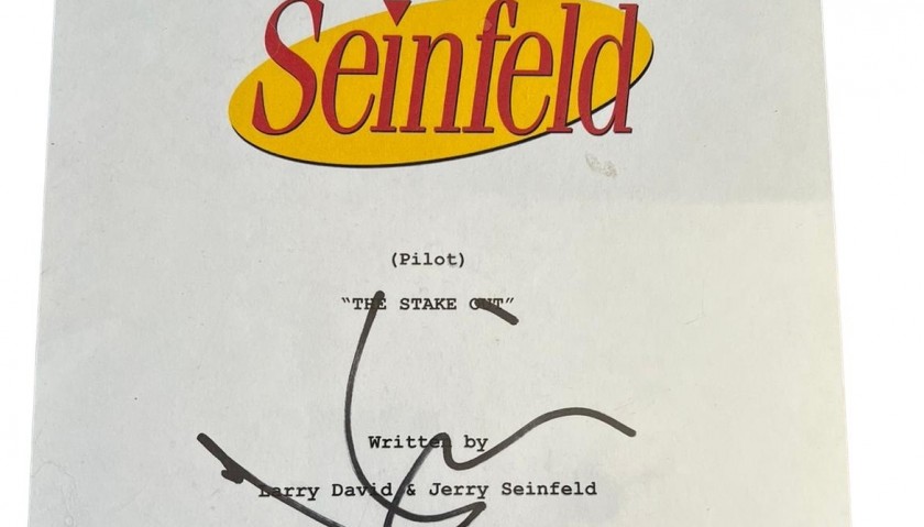 Jerry Seinfeld Signed Pilot Script Cover Page - CharityStars