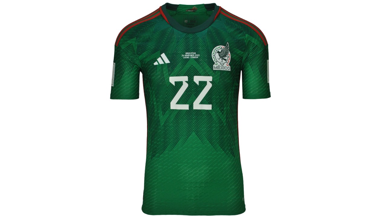 Maglia gara Lozano, Argentina-Messico WC 2022 - CharityStars