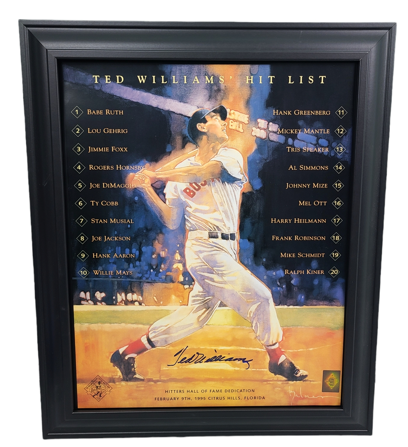 Ted Williams Autographed & Framed Boston Red Sox Photo - CharityStars