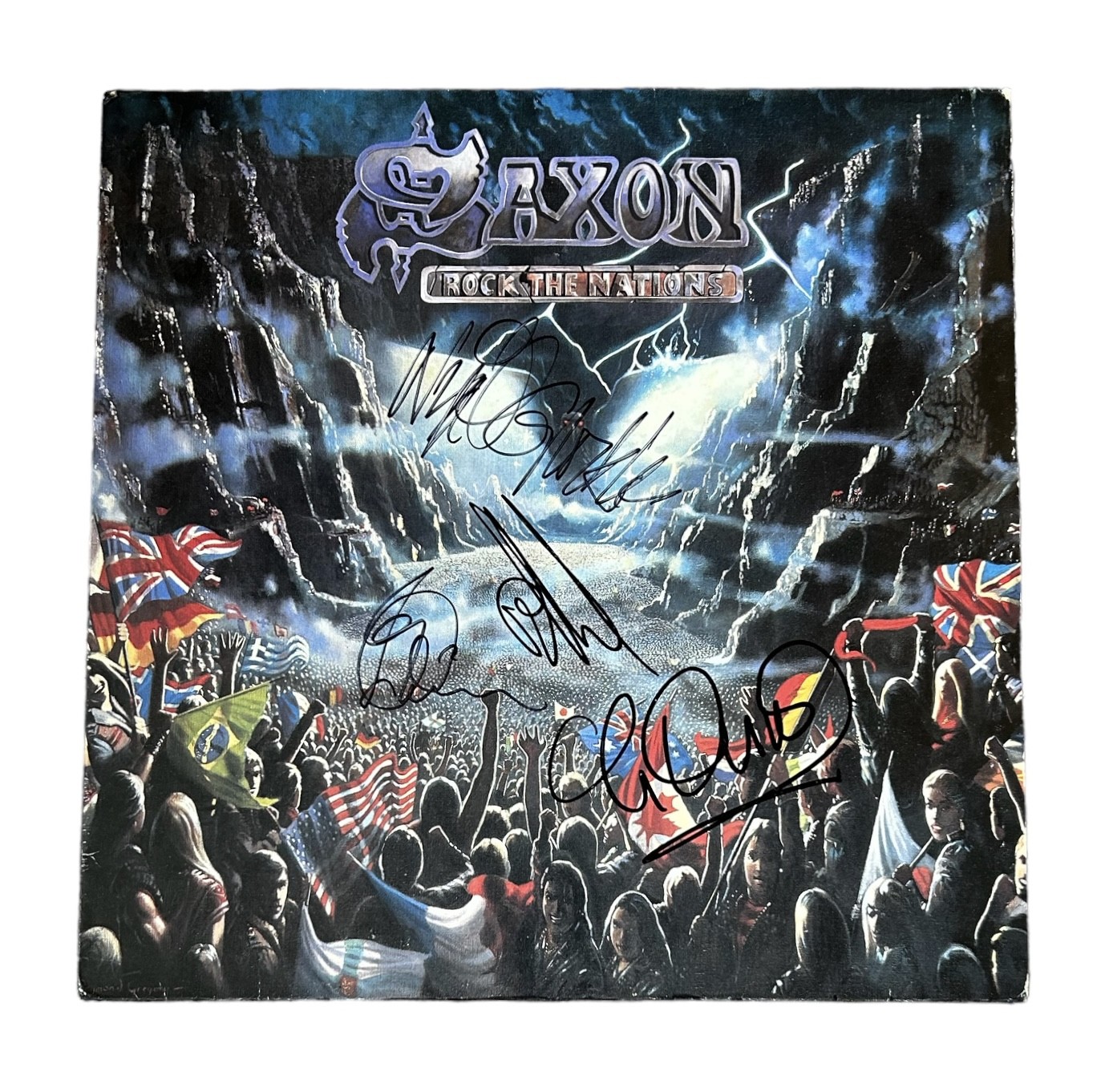 Saxon Signed 'Rock the Nations' Vinyl LP - CharityStars