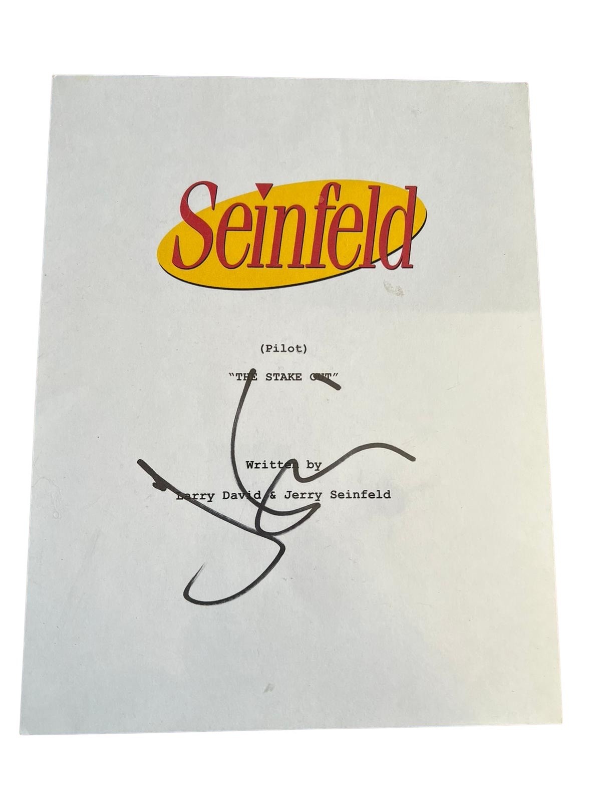 Jerry Seinfeld Signed Pilot Script Cover Page - CharityStars
